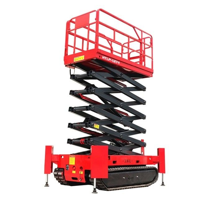 12m Crawler Scissor Lifting Work Platform Scissor Personal Scissor Lift ...