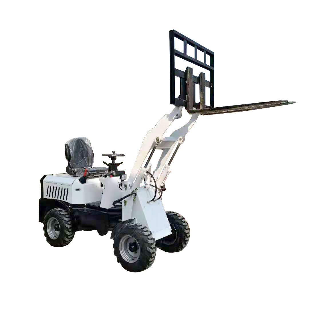Double Lifting Cylinder Electric Small Wheel Loader 700kg HTEL18