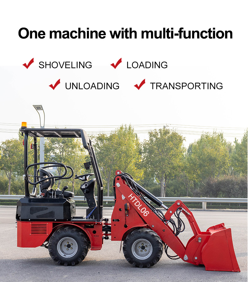 Water Cooled Hightop Wheel Loader 7.5KN Tractive Effort Equipped With ...