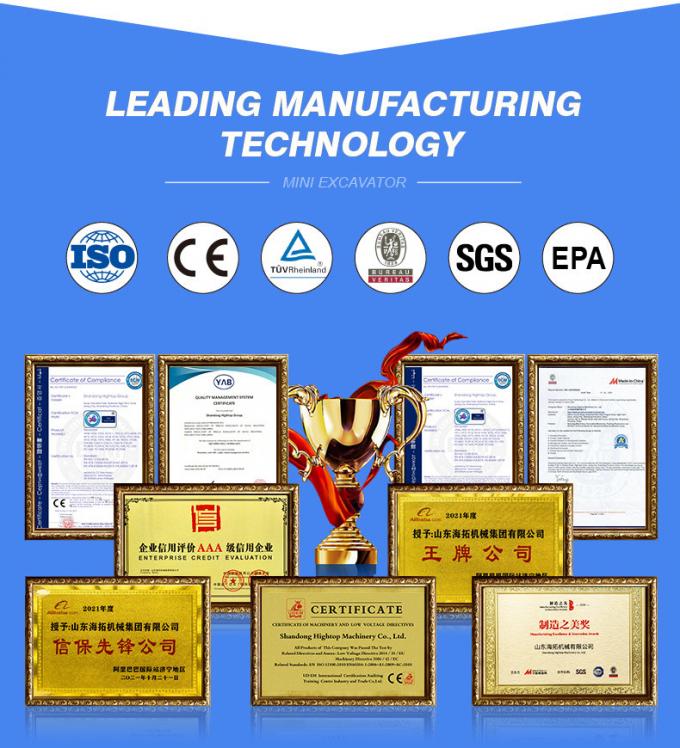 Four Legged Shed 1T Mini Excavator Long Life Construction Mini Digger