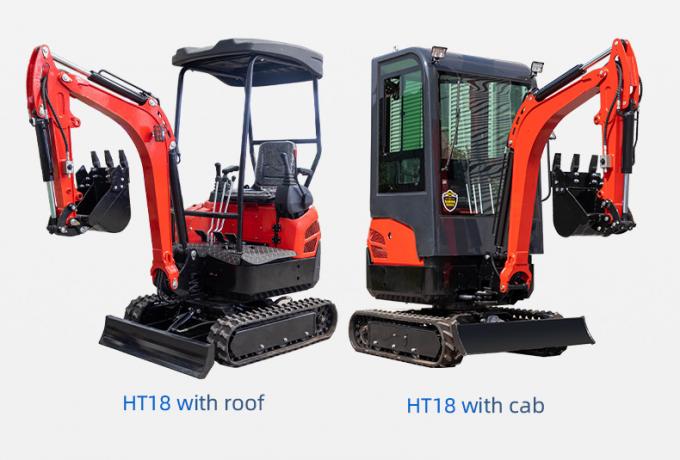 42mm Diameter Canopy Hightop Mini Excavator 1800kg Small Digging Machine
